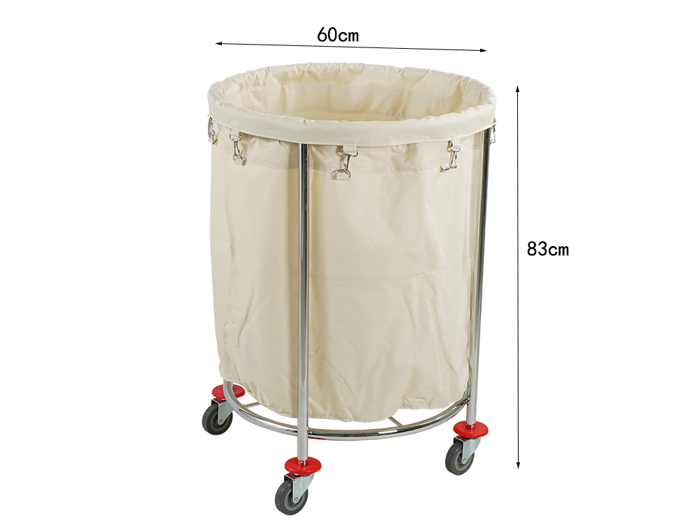 LSY-033C Beige Linen Trolley for Dirty Clothes stainless steel dirty ...