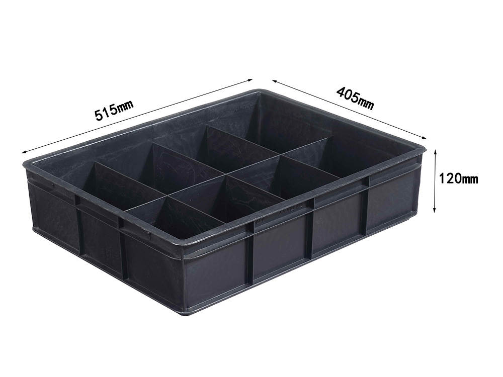 Anti-Static Black 8 Grid Box – LingShang Ying Plastic