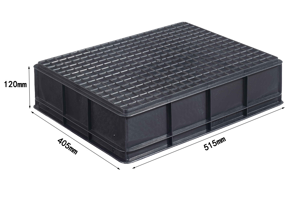 Anti-Static Black 8 Grid Box – LingShang Ying Plastic